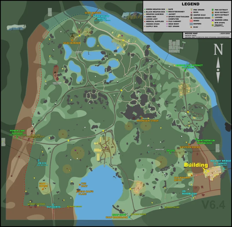 【タルコフ/EFT】Mechanic「A Helping Hand」タスク解説メモ【WoodsでPraporの荷物を回収する】